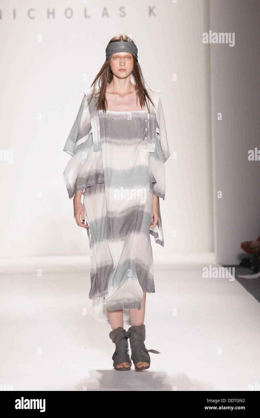 New York, NY. 5th Sep, 2013. A runway model inside for NICHOLAS K ...