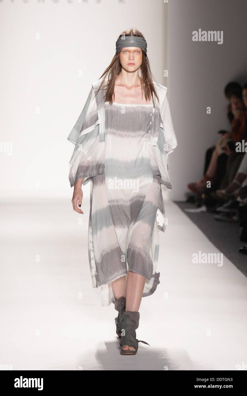 New York, NY. 5th Sep, 2013. A runway model inside for NICHOLAS K ...
