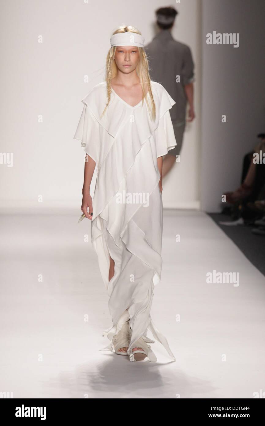 New York, NY. 5th Sep, 2013. A runway model inside for NICHOLAS K ...