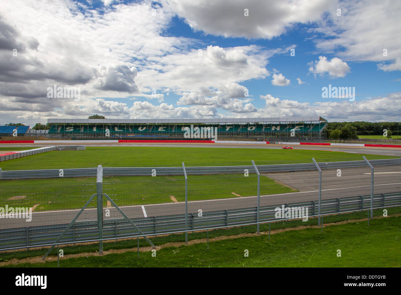 The Club Corner grandstand at Silverstone Racing Circuit viewed from ...