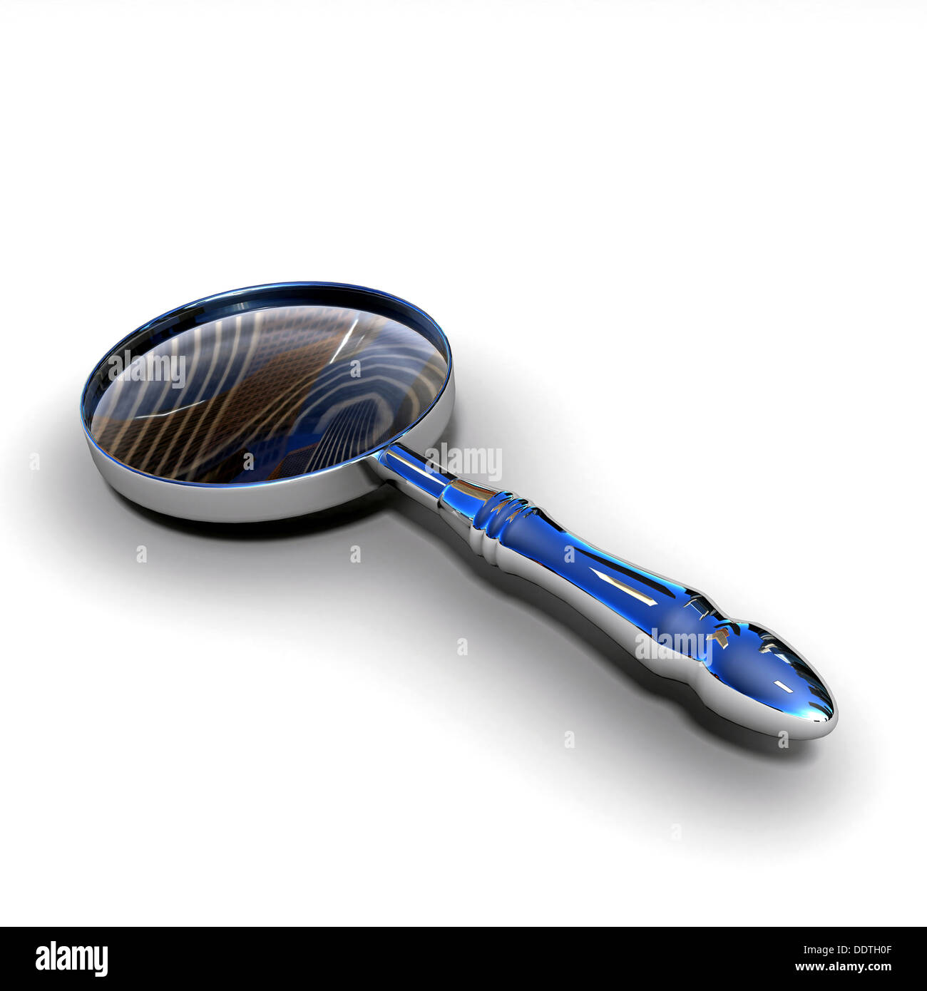 magnifier isolated on white background Stock Photo - Alamy