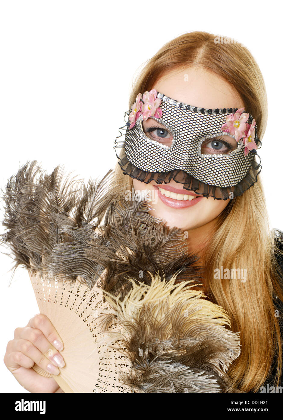 Beauty girl with mask Stock Photo - Alamy