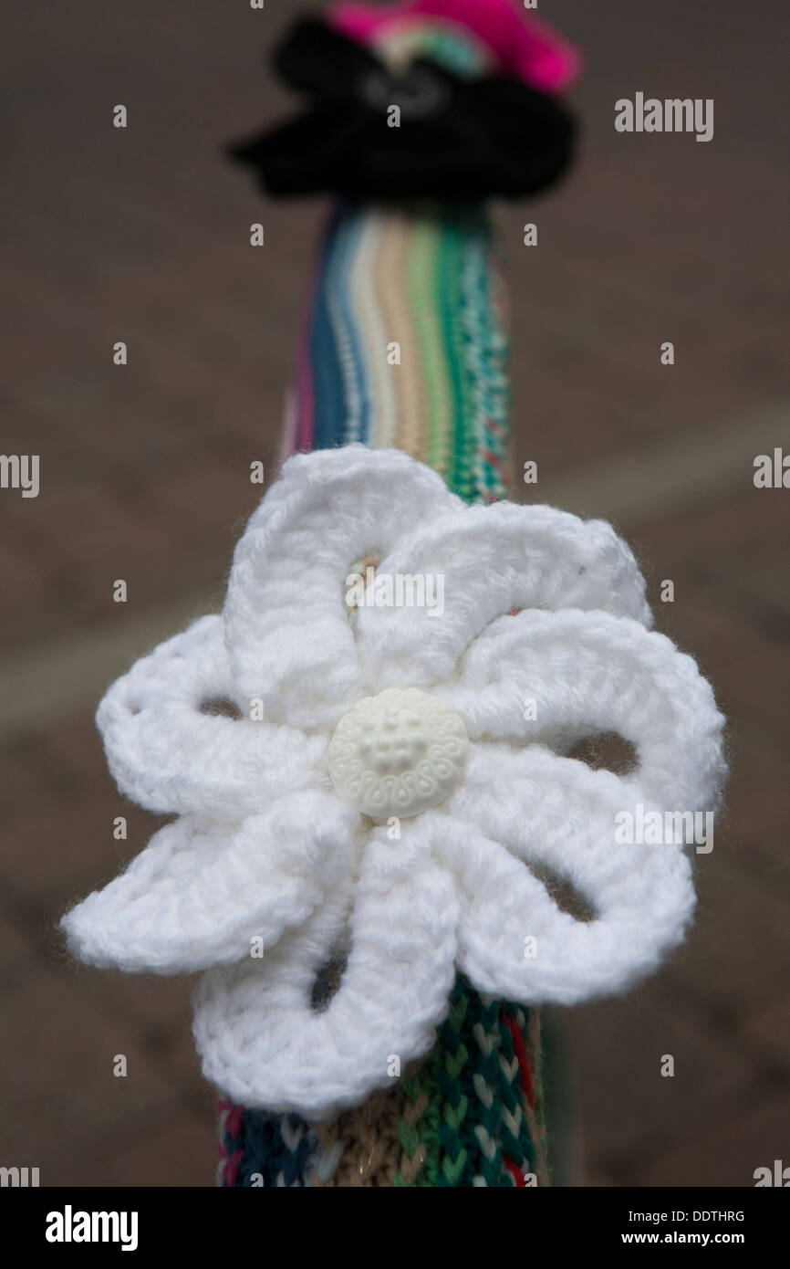 Examples of Yarn Bombing at the Kendal, MintFest, Cumbria, UK Stock ...