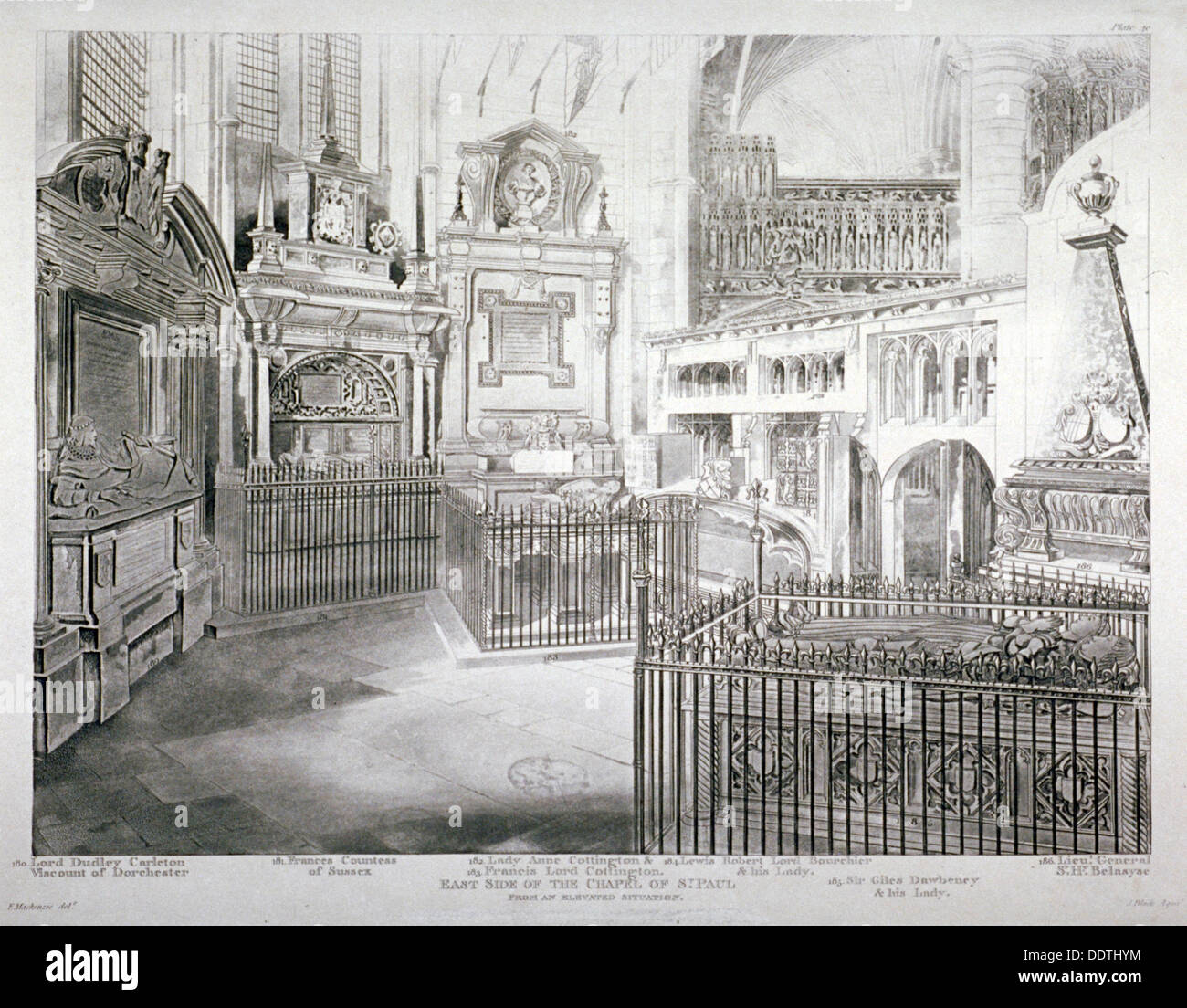 St Paul's Chapel, Westminster Abbey, London, 1812. Artist: J Bluck ...