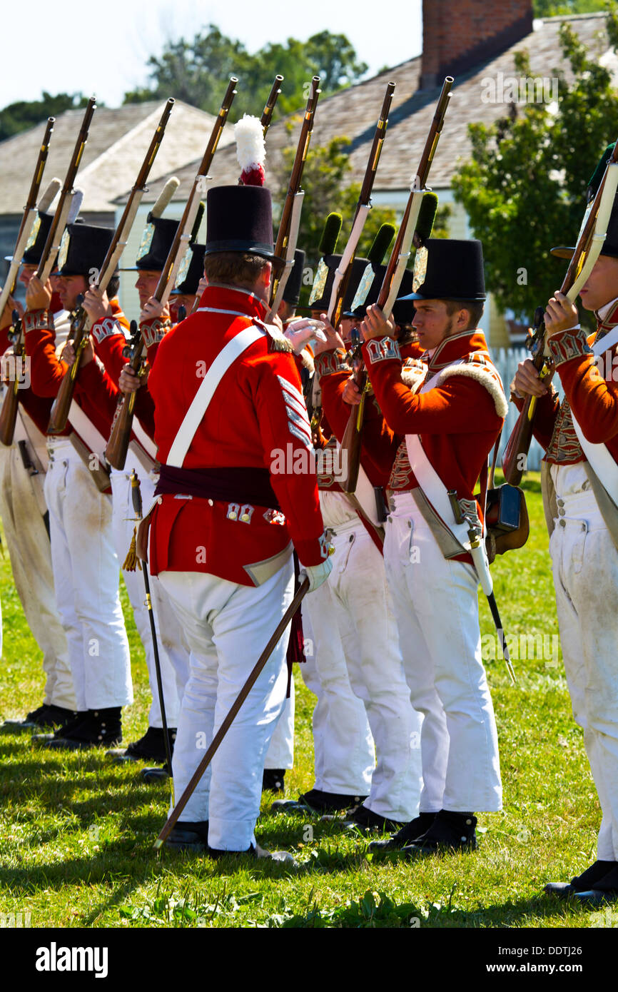 Re-enactment of War of 1812 Fort George Niagara on the Lake Ontario ...