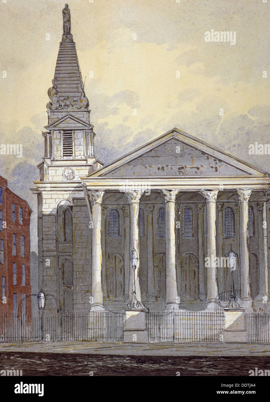 Church of St George, Hart Street, Bloomsbury, London, c1815. Artist ...