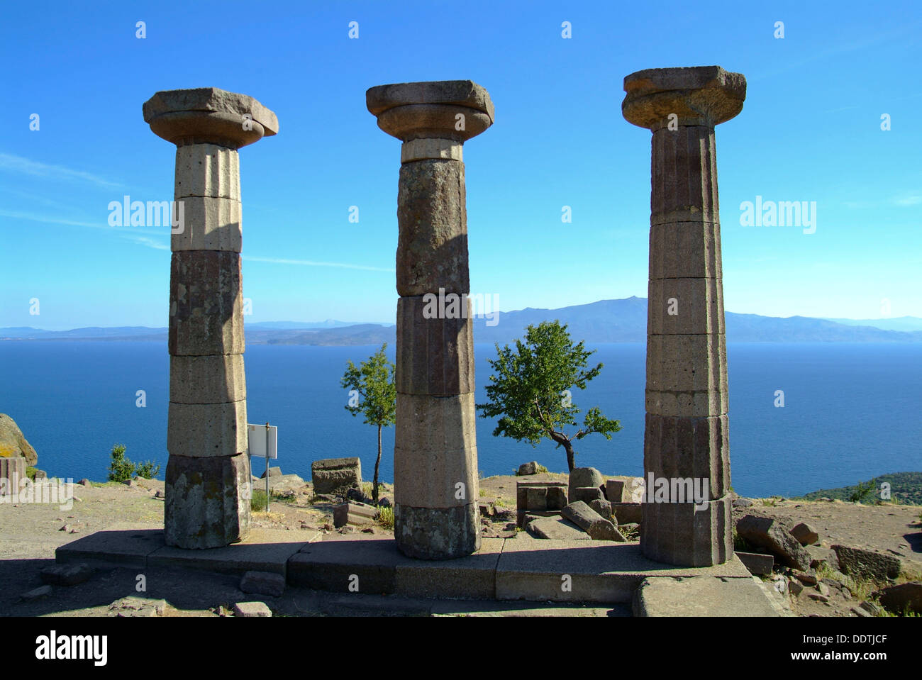 The Temple of Athena, Assos, Turkey. Artist: Samuel Magal Stock Photo ...