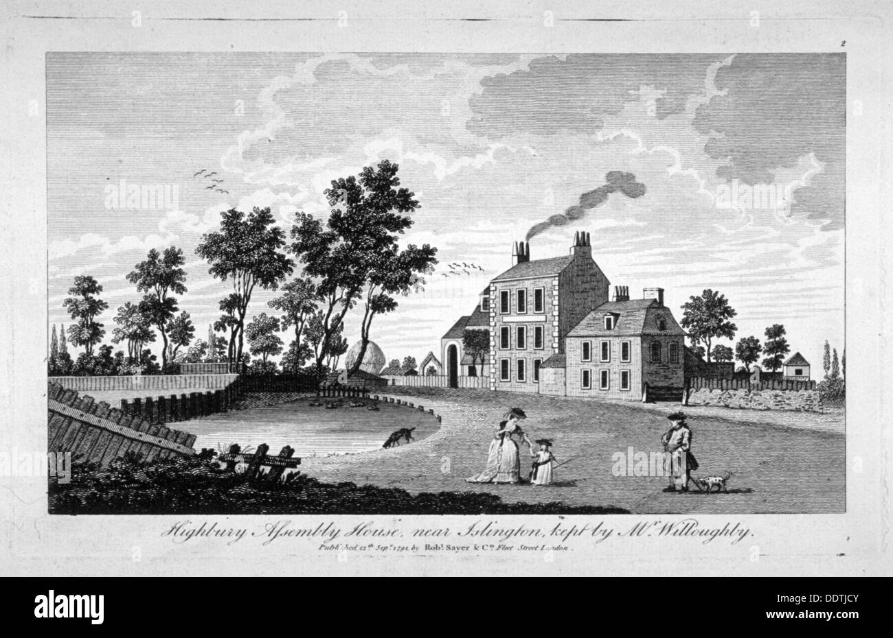 View of Assembly House, Highbury, Islington, London, 1792. Artist: Anon ...