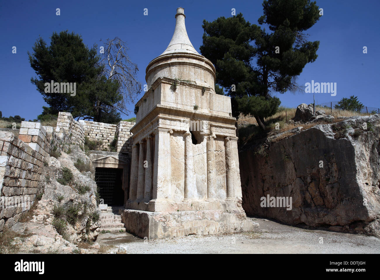 The Tomb of Absalom, Kidron Valley, Jerusalem, Israel. Artist: Samuel ...