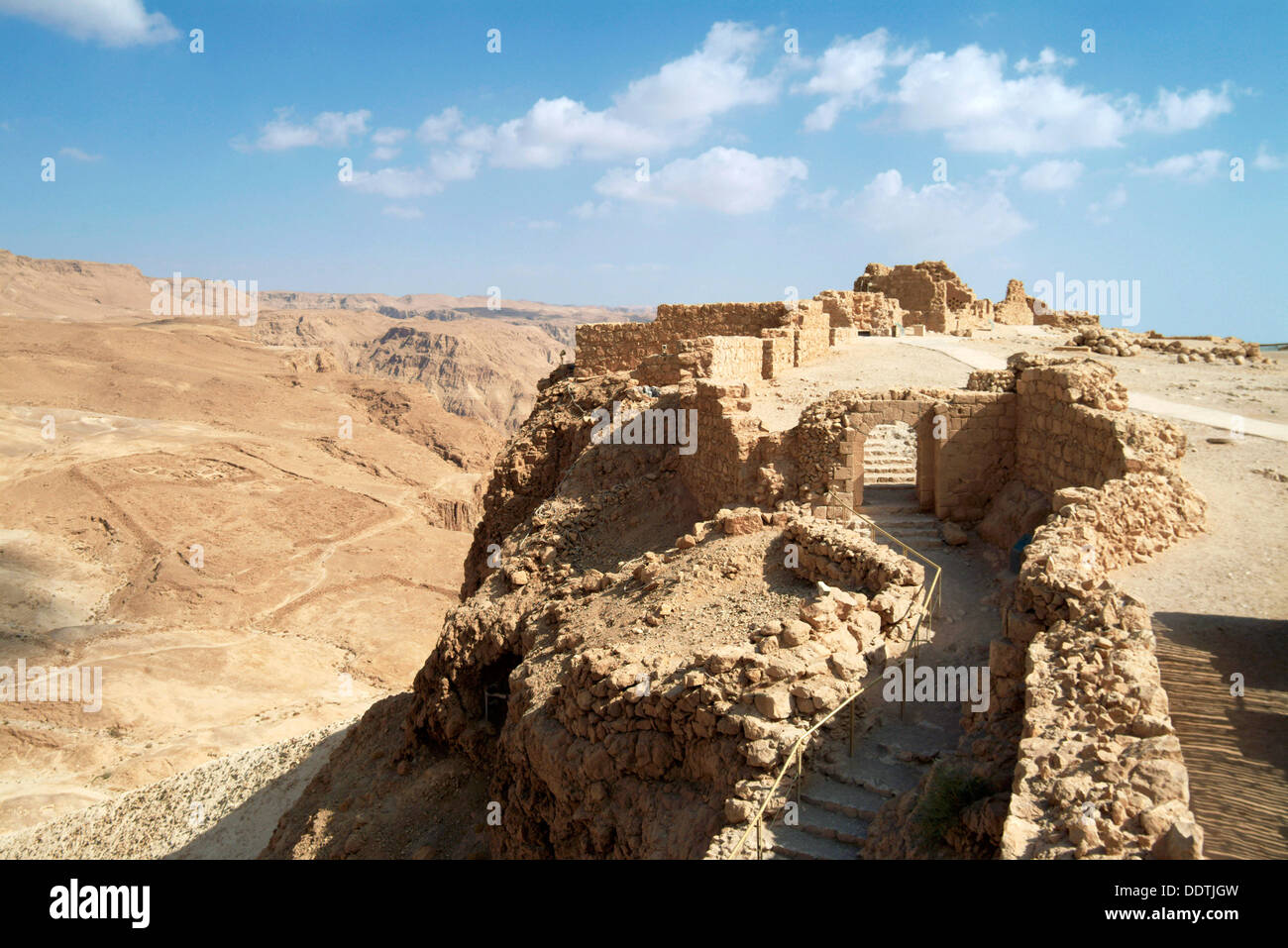 The western gate of Masada, Israel. Artist: Samuel Magal Stock Photo ...