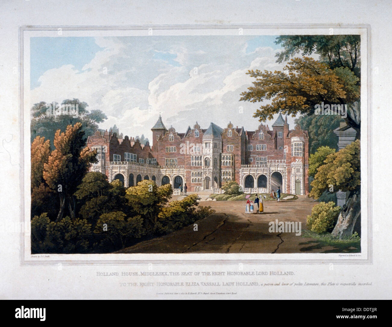 Holland House, Kensington, London, 1817. Artist: Robert Havell Stock ...