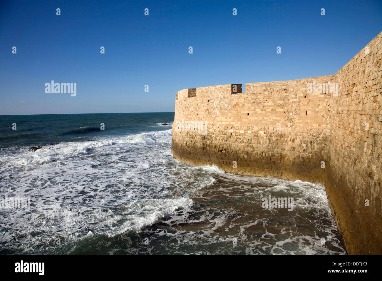 Crusader Walls (Al-Jazzar Walls), Acre, Israel. Artist: Samuel Magal ...