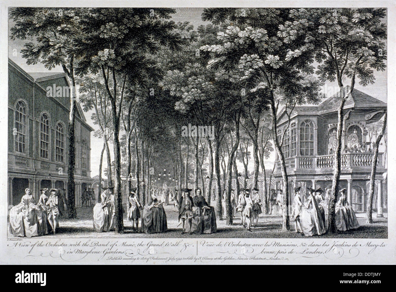 Marylebone Gardens, London, 1755. Artist: Anon Stock Photo - Alamy