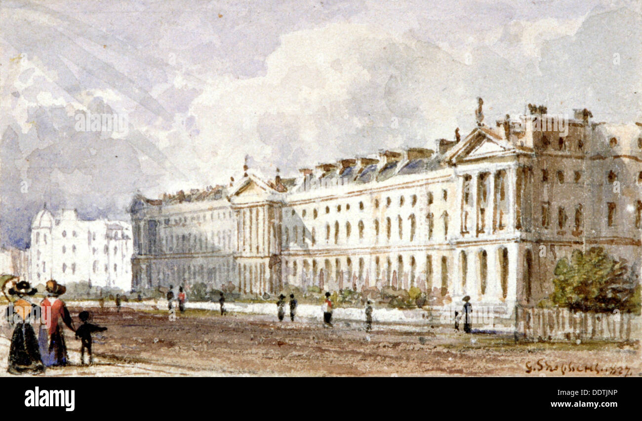 View of Hanover Terrace in Regent's Park, London, 1827. Artist: George ...