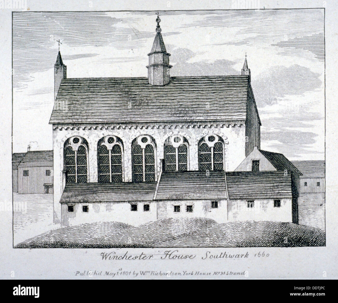 The Bishop of Winchester's palace, Winchester House, Southwark, London ...