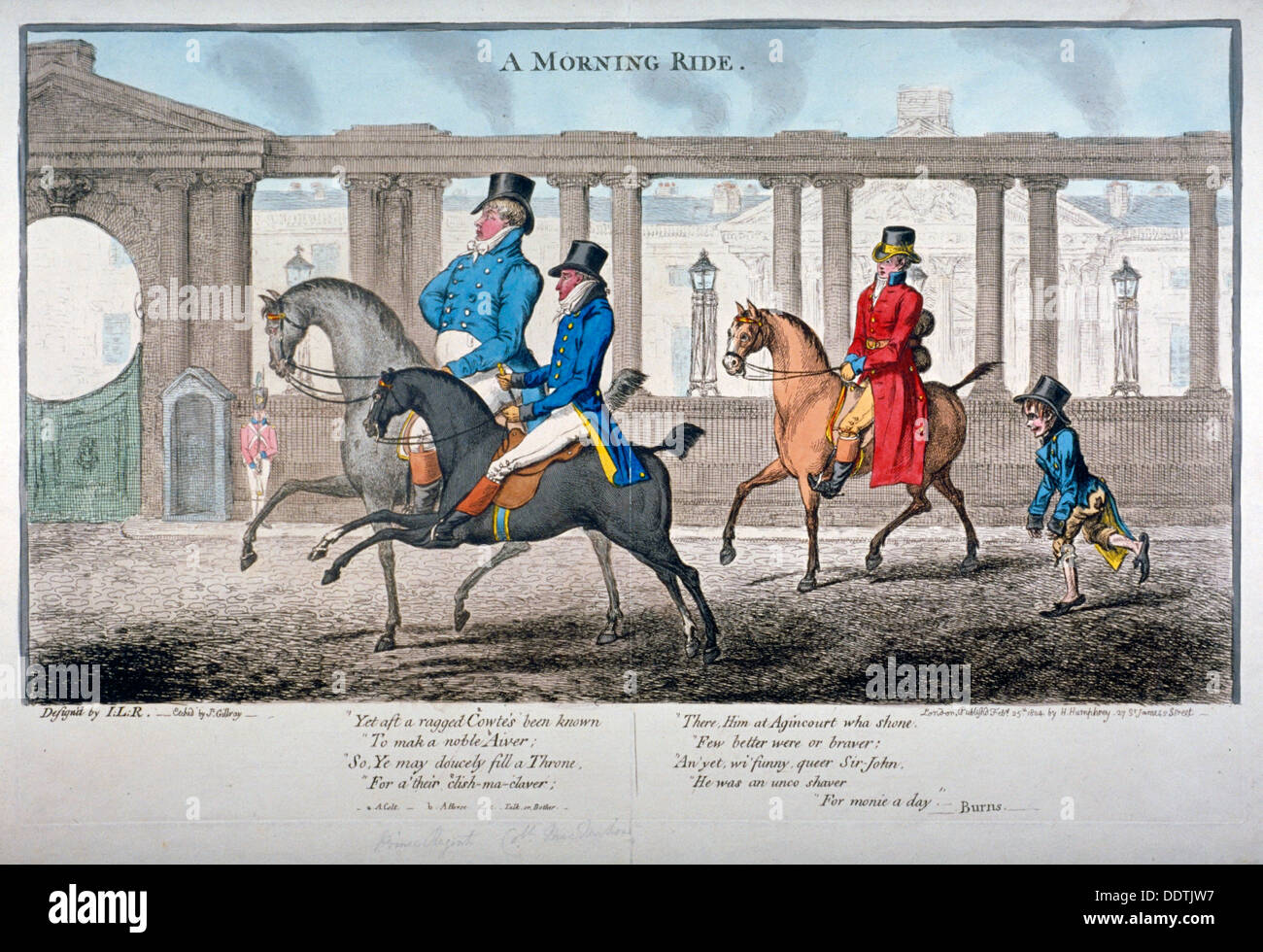 'A Morning Ride', 1804. Artist: James Gillray Stock Photo - Alamy