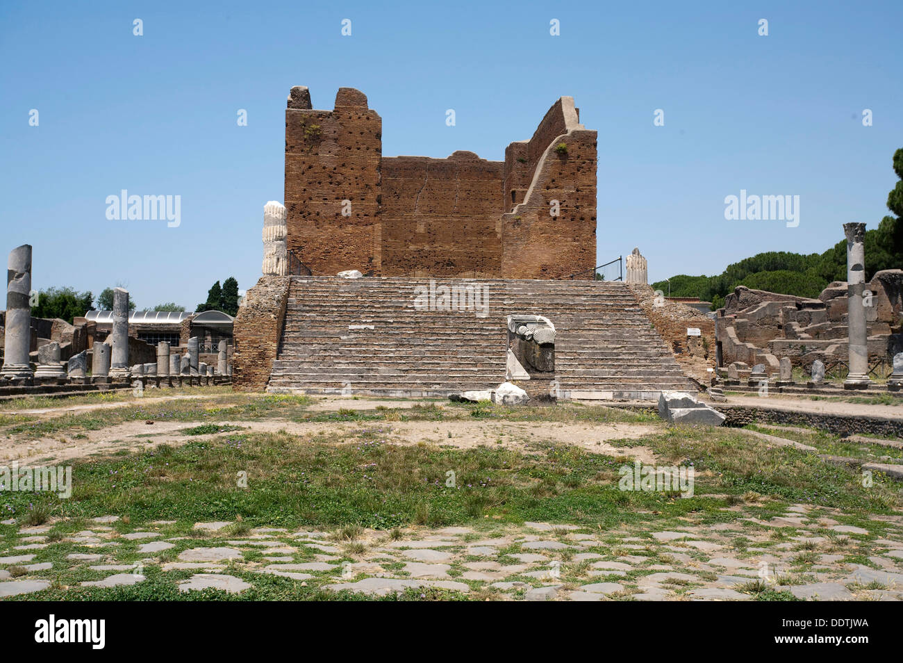 The Capitolium at Ostia Antica, Italy. Artist: Samuel Magal Stock Photo ...