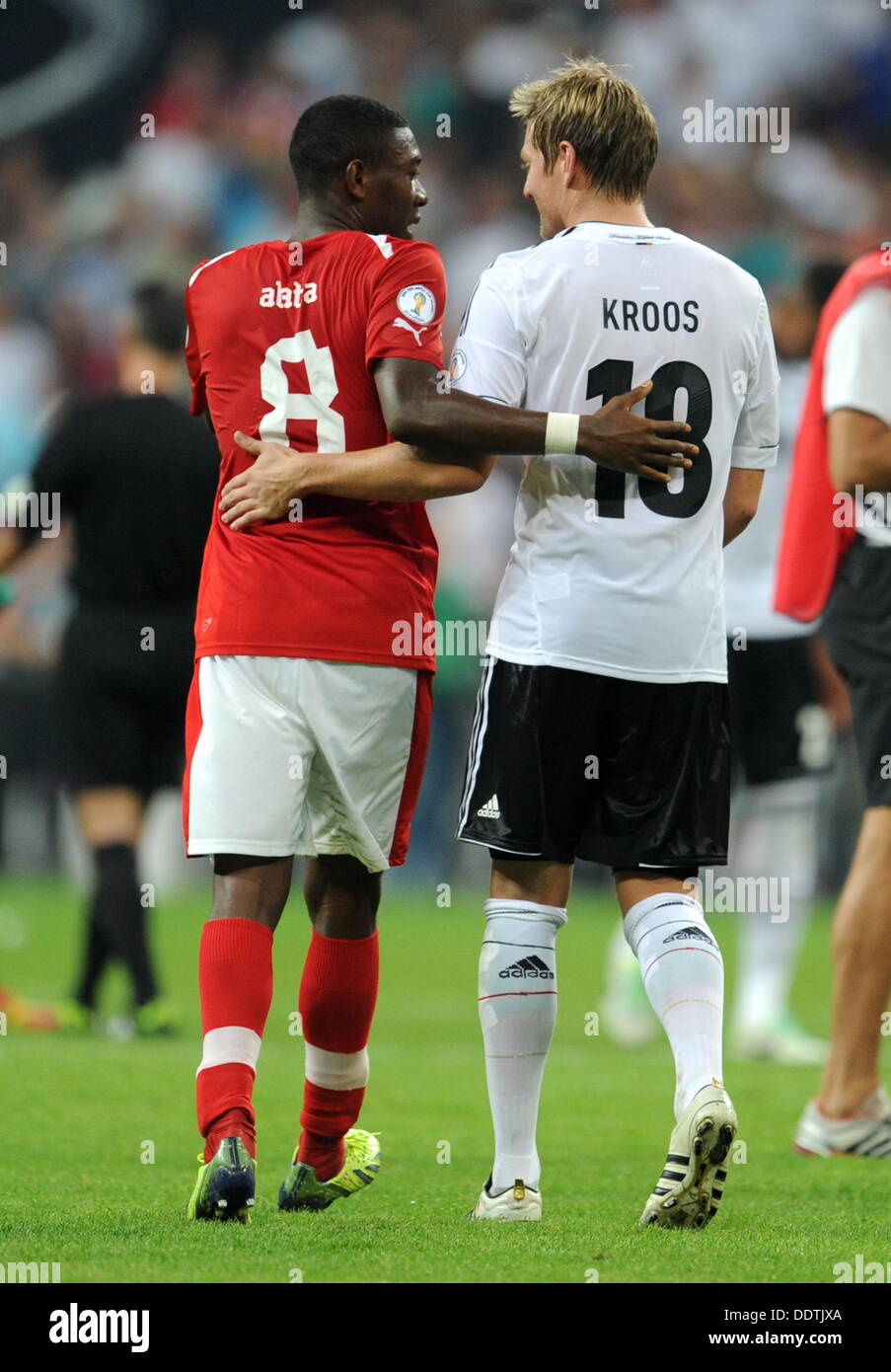 Munich, Germany. 06th Sep, 2013. Germany's Toni Kroos (R) and David ...