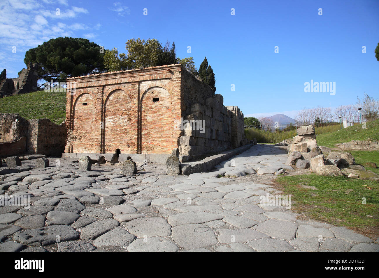 The water tower (Vesuvius Gate) in Pompeii, Italy. Artist: Samuel Magal ...