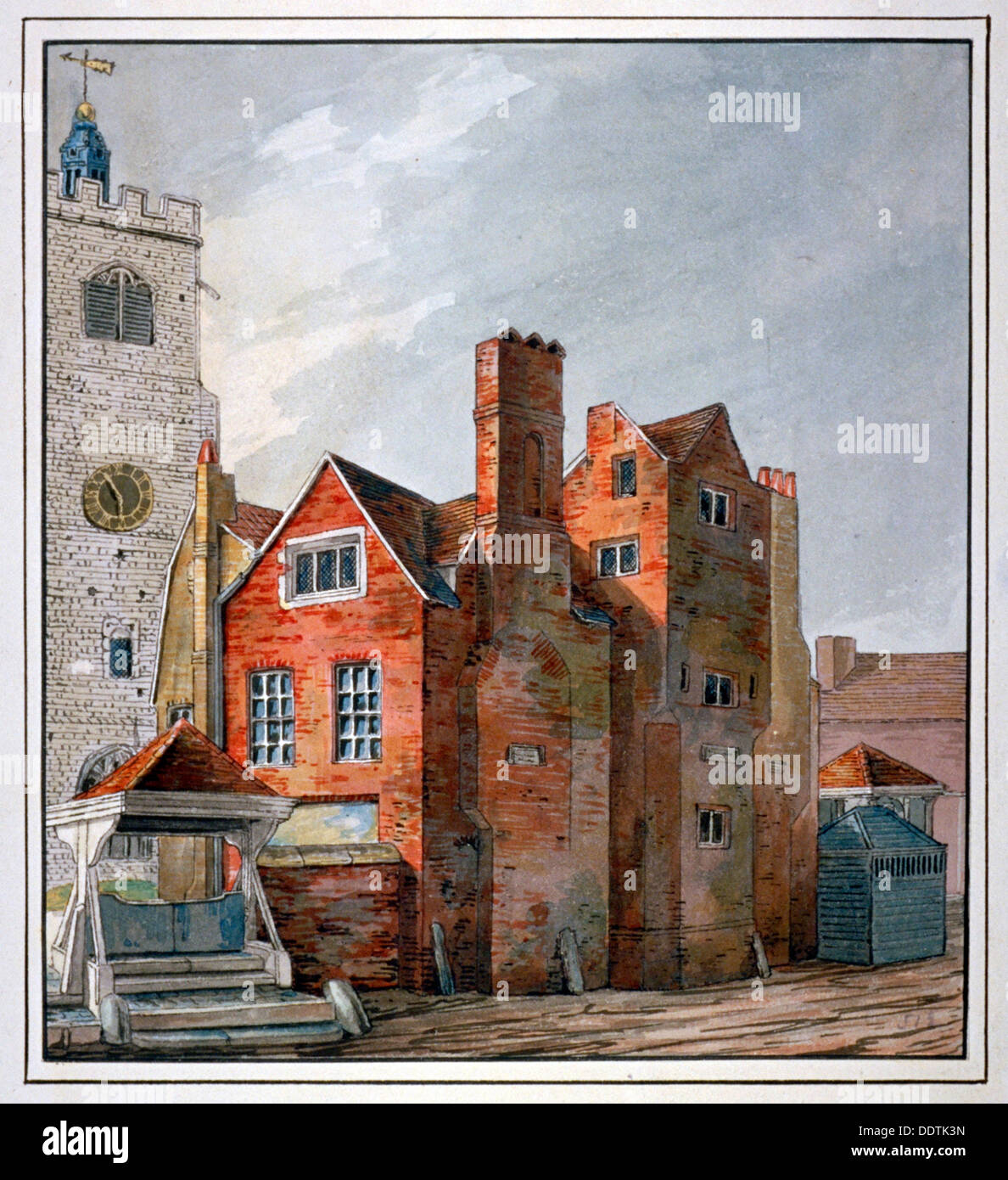 Church House, Hackney, London, c1798. Artist: Anon Stock Photo - Alamy