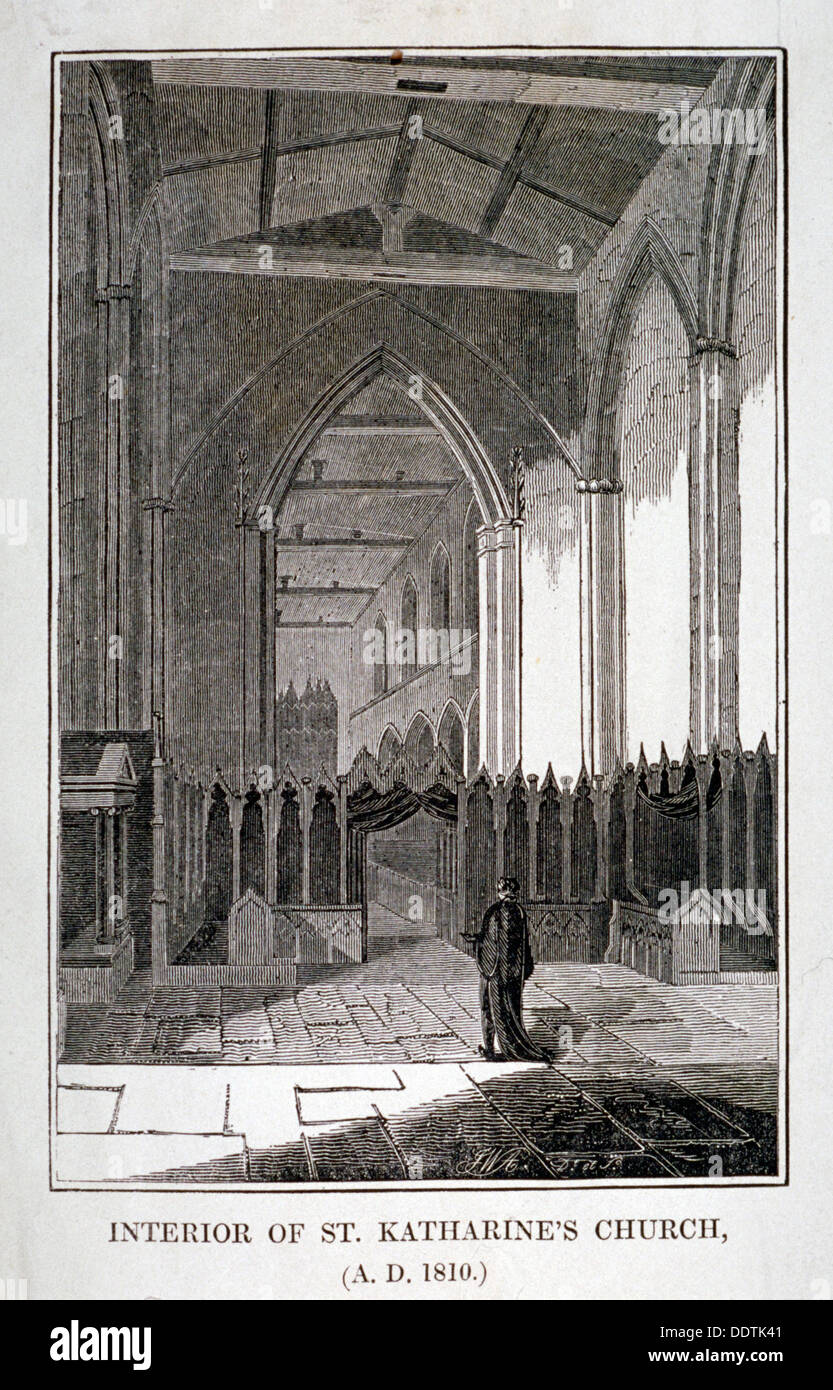 Interior of the Church of St Katherine by the Tower, Stepney, London ...