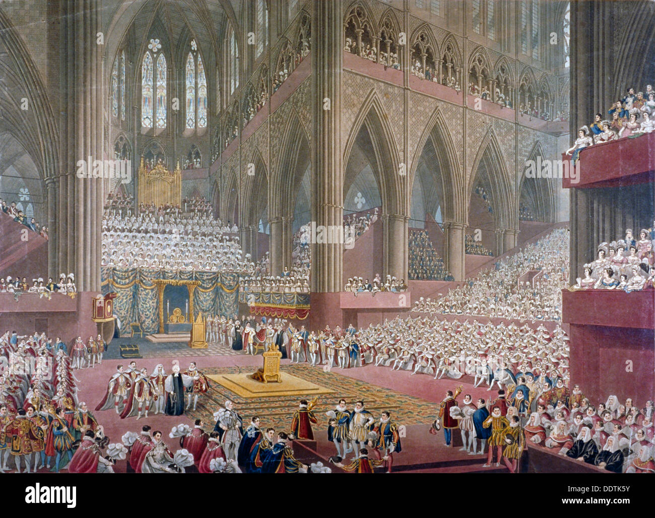 Coronation of George IV, Westminster Abbey, London, 1821. Artist: Anon ...