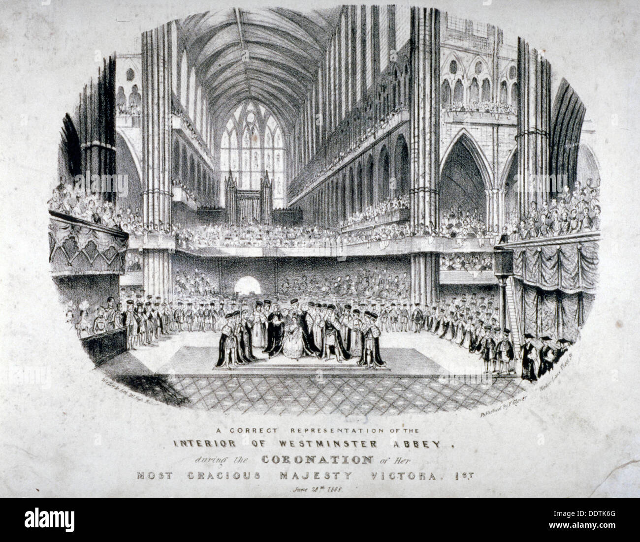 The coronation of Queen Victoria in Westminster Abbey, London, 1838 ...