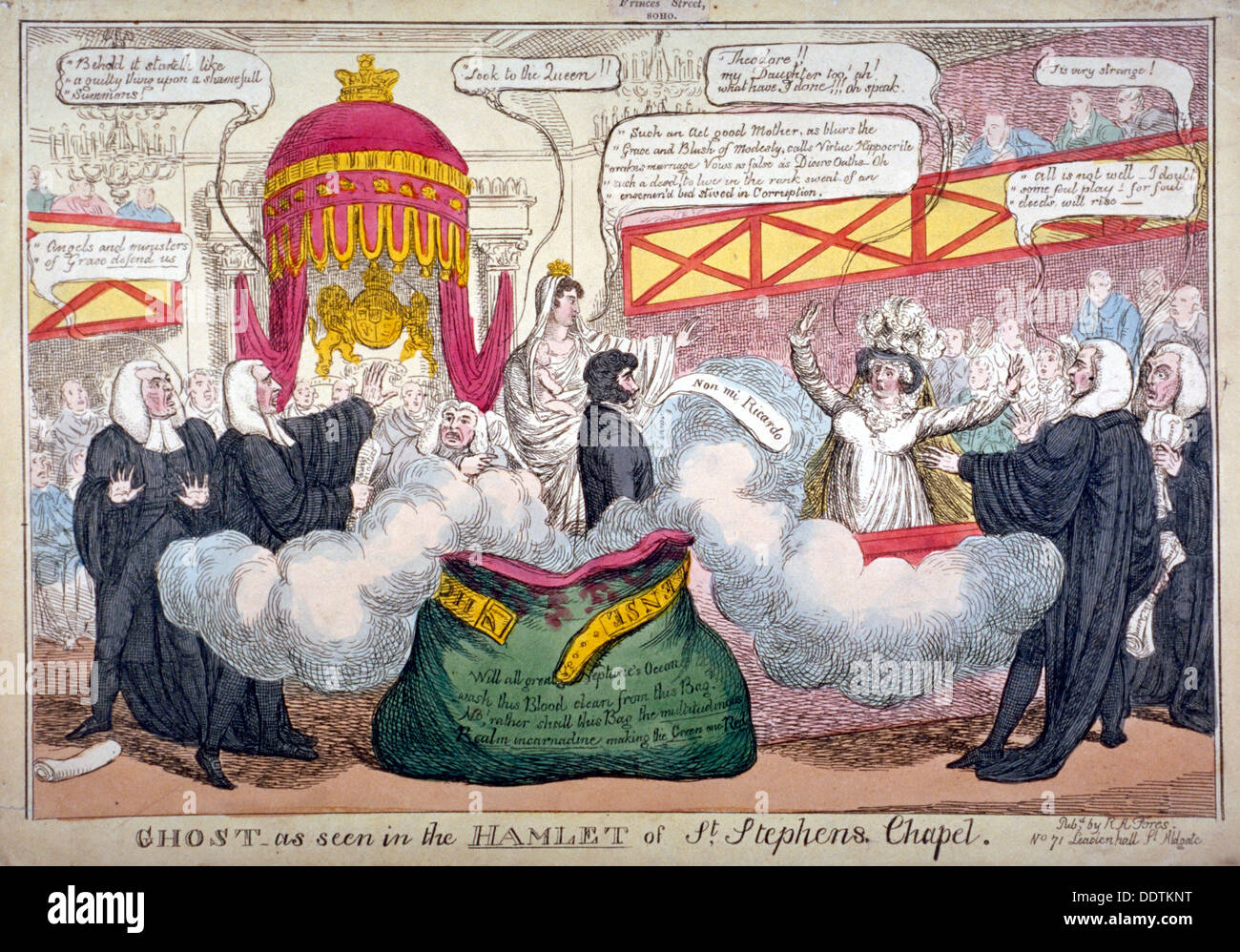 'Ghost as seen in the Hamlet of St Stephen's Chapel', 1820. Artist ...