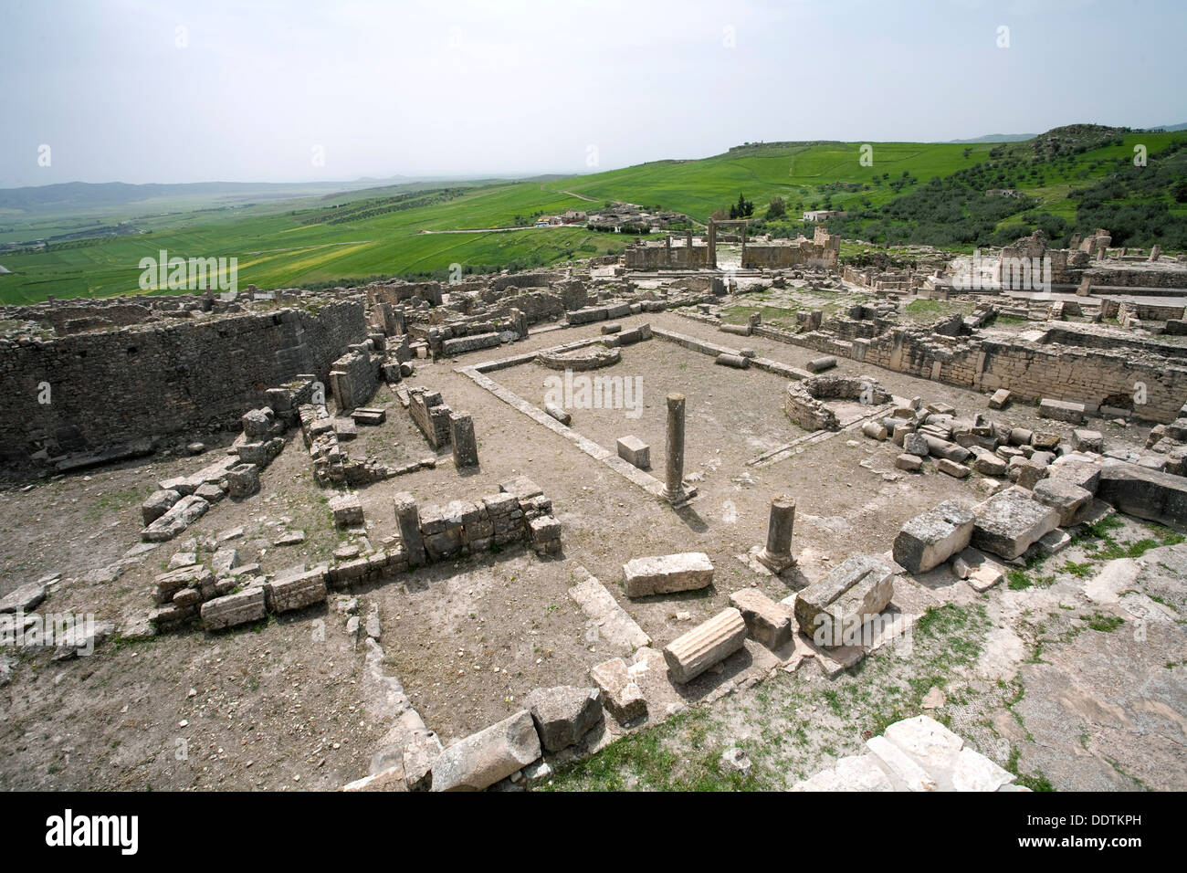 The Aghlabid Baths at Dougga (Thugga), Tunisia. Artist: Samuel Magal ...