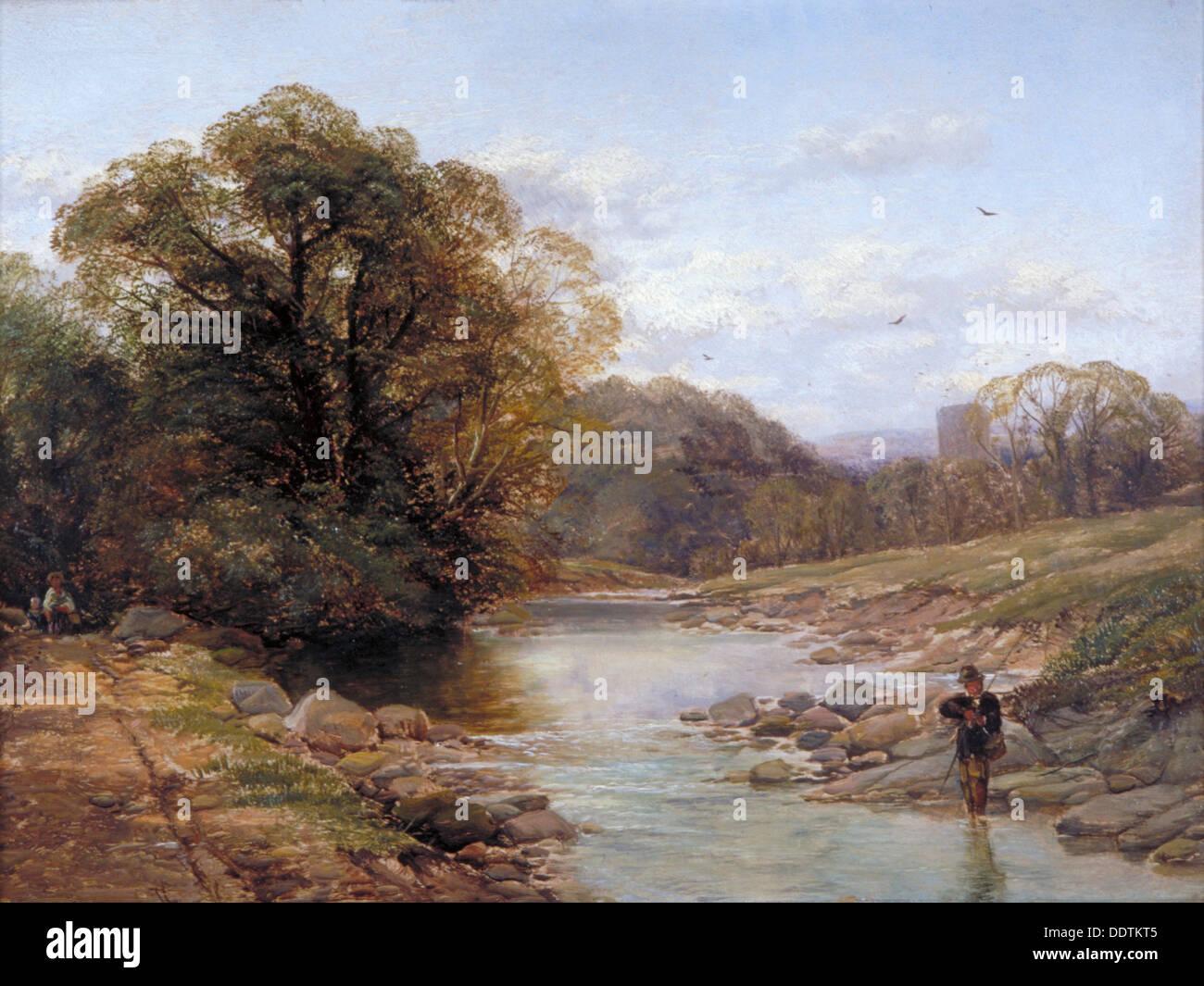 'A Sylvan Stream', 19th century. Artist: Thomas Creswick Stock Photo ...