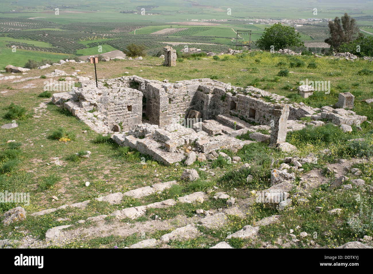 A hypogeum at Dougga (Thugga), Tunisia. Artist: Samuel Magal Stock ...