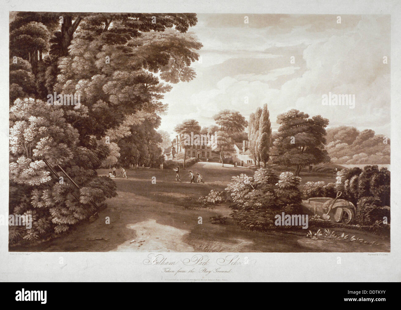 Fulham Park School, London, 1813. Artist: Frederick Christian Lewis ...