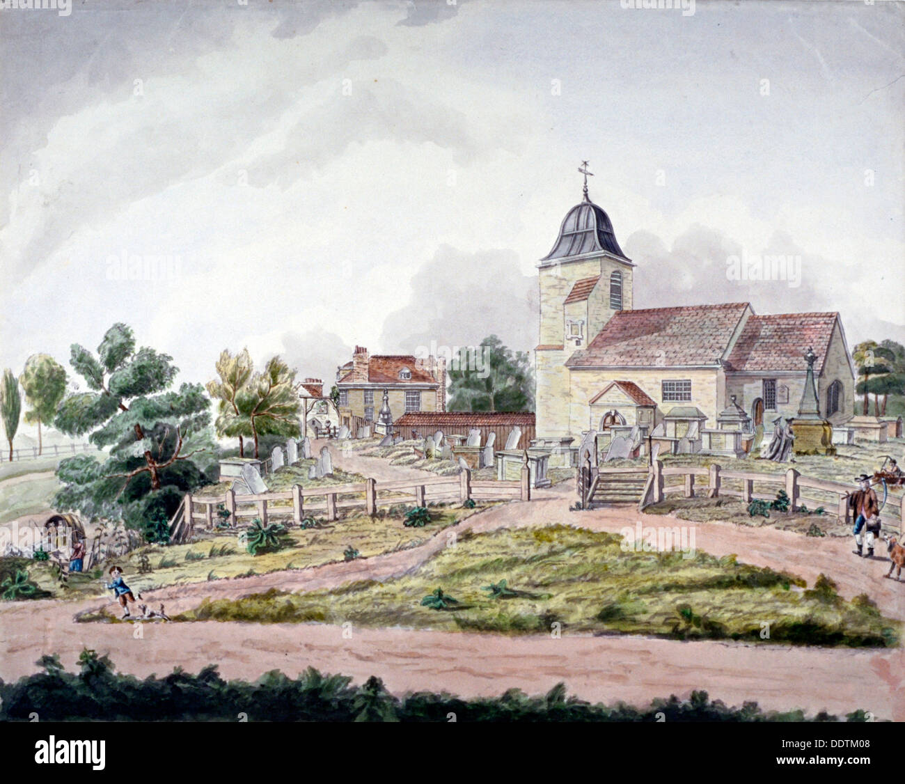 St Pancras Old Church, London, 1761. Artist: William Pennington Stock ...