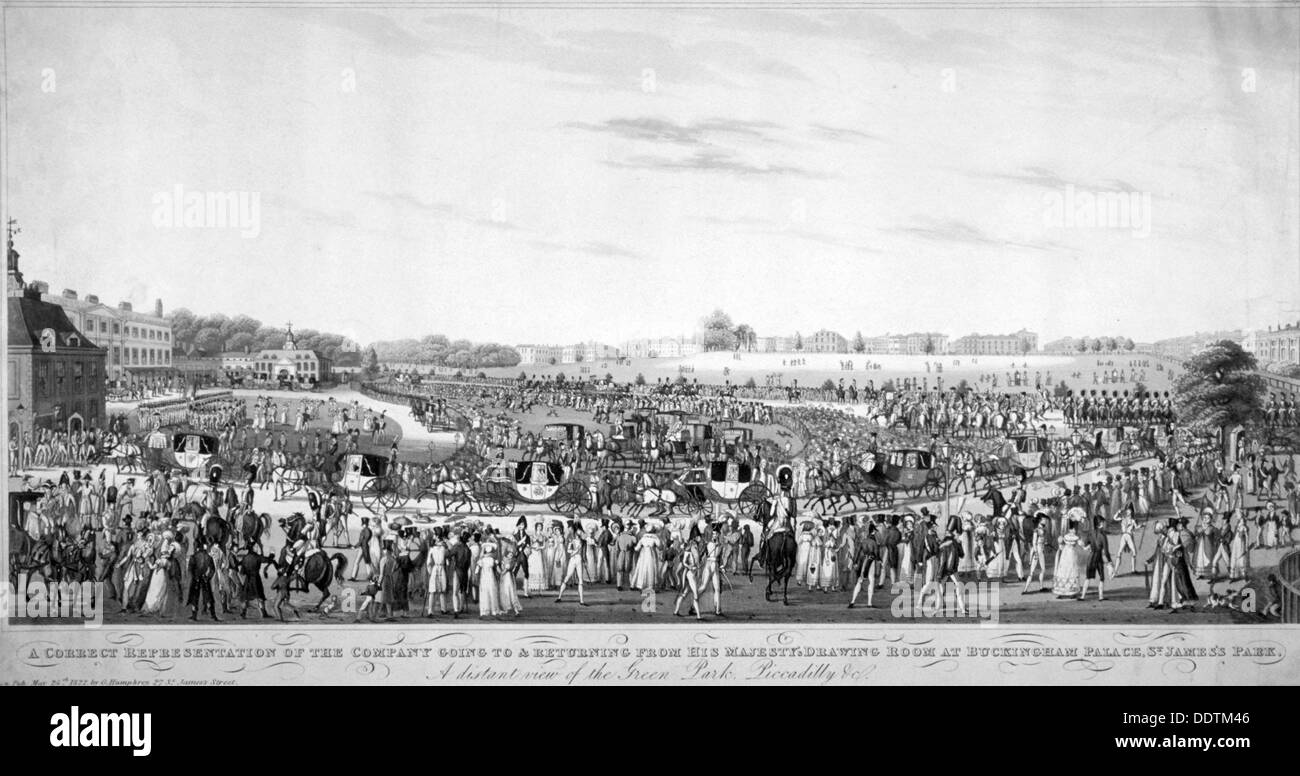 St James' Park and Green Park, Westminster, London, 1822. Artist: Anon ...