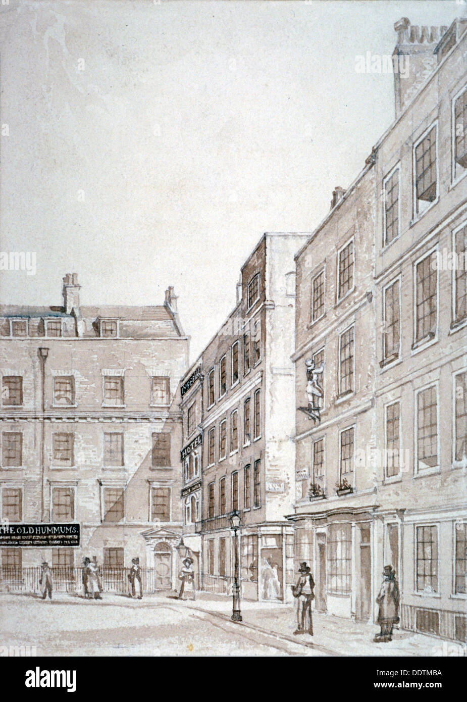 Old Hummums Hotel, Covent Garden, Westminster, London, c1830. Artist ...