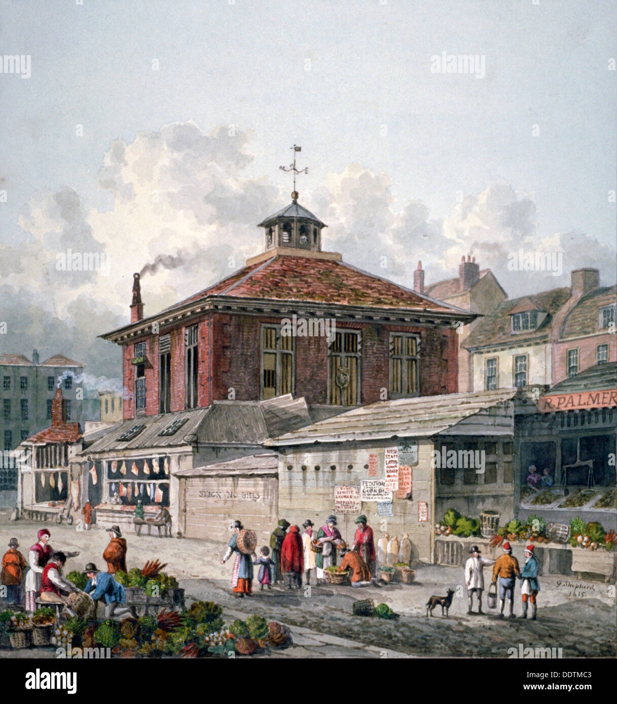 Clare Market, Westminster, London, 1815. Artist: George Shepherd Stock ...
