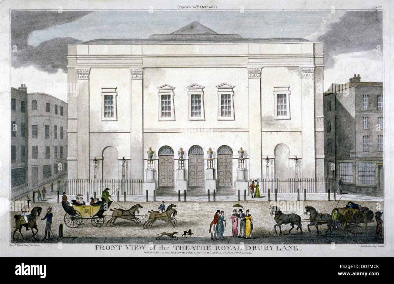 Front view of the Theatre Royal, Drury Lane, Westminster, London, 1812 ...