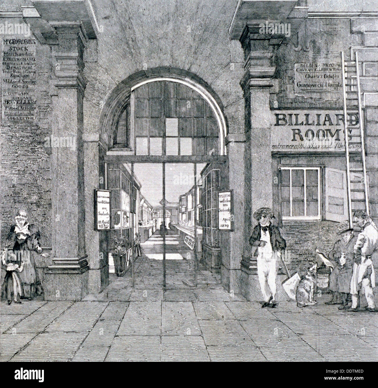 Western entrance to Exeter Change, Westminster, London, 1829 Artist ...