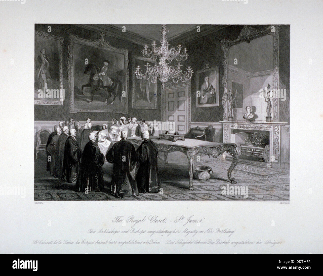Interior view of the Royal Closet in St James's Palace, Westminster ...
