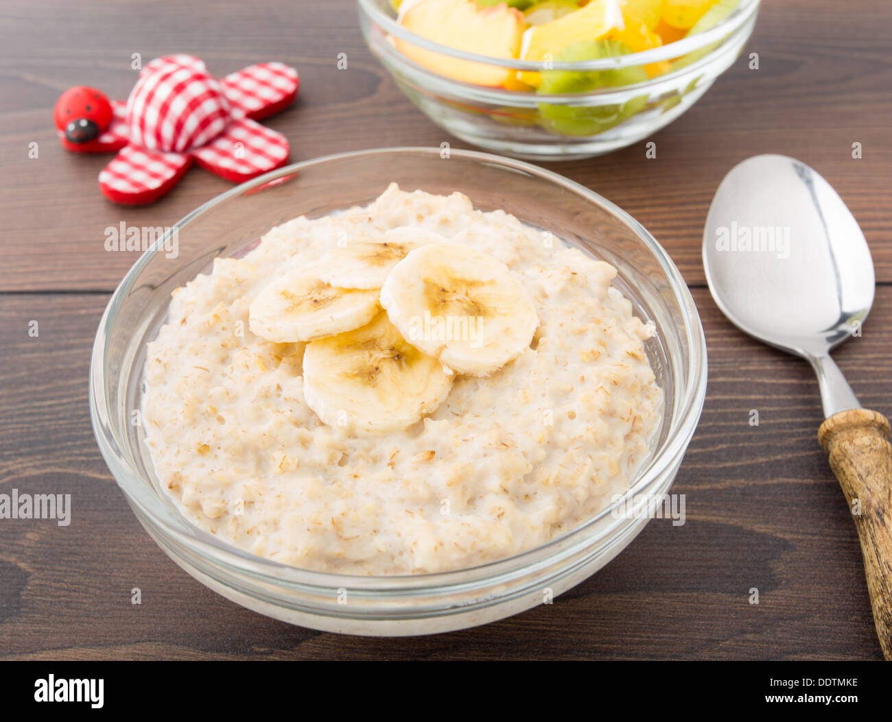 Oat porridge with banana Stock Photo - Alamy