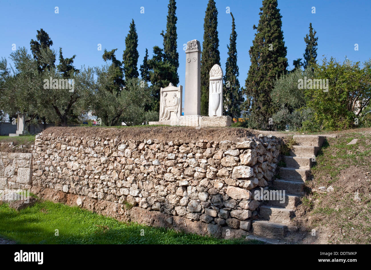 The ancient cemetery in Kerameikos, Athens, Greece. Artist: Samuel ...