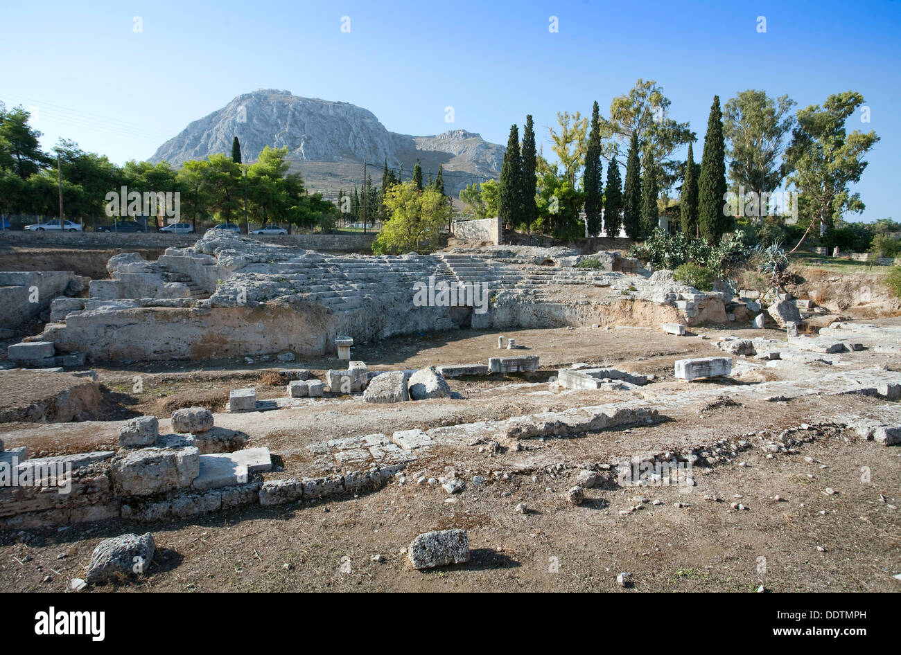 The Odeon at Corinth, Greece. Artist: Samuel Magal Stock Photo - Alamy