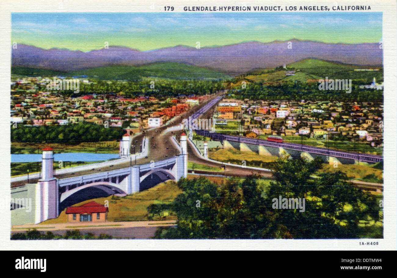 Glendale hyperion viaduct hi-res stock photography and images - Alamy