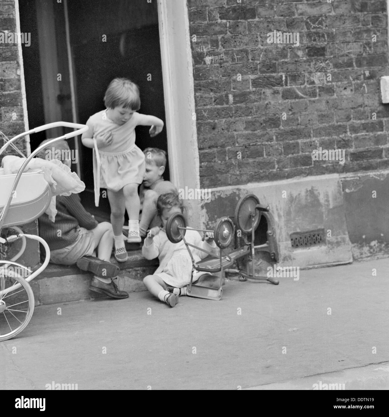 Children Playing England 1960s Black and White Stock Photos & Images ...
