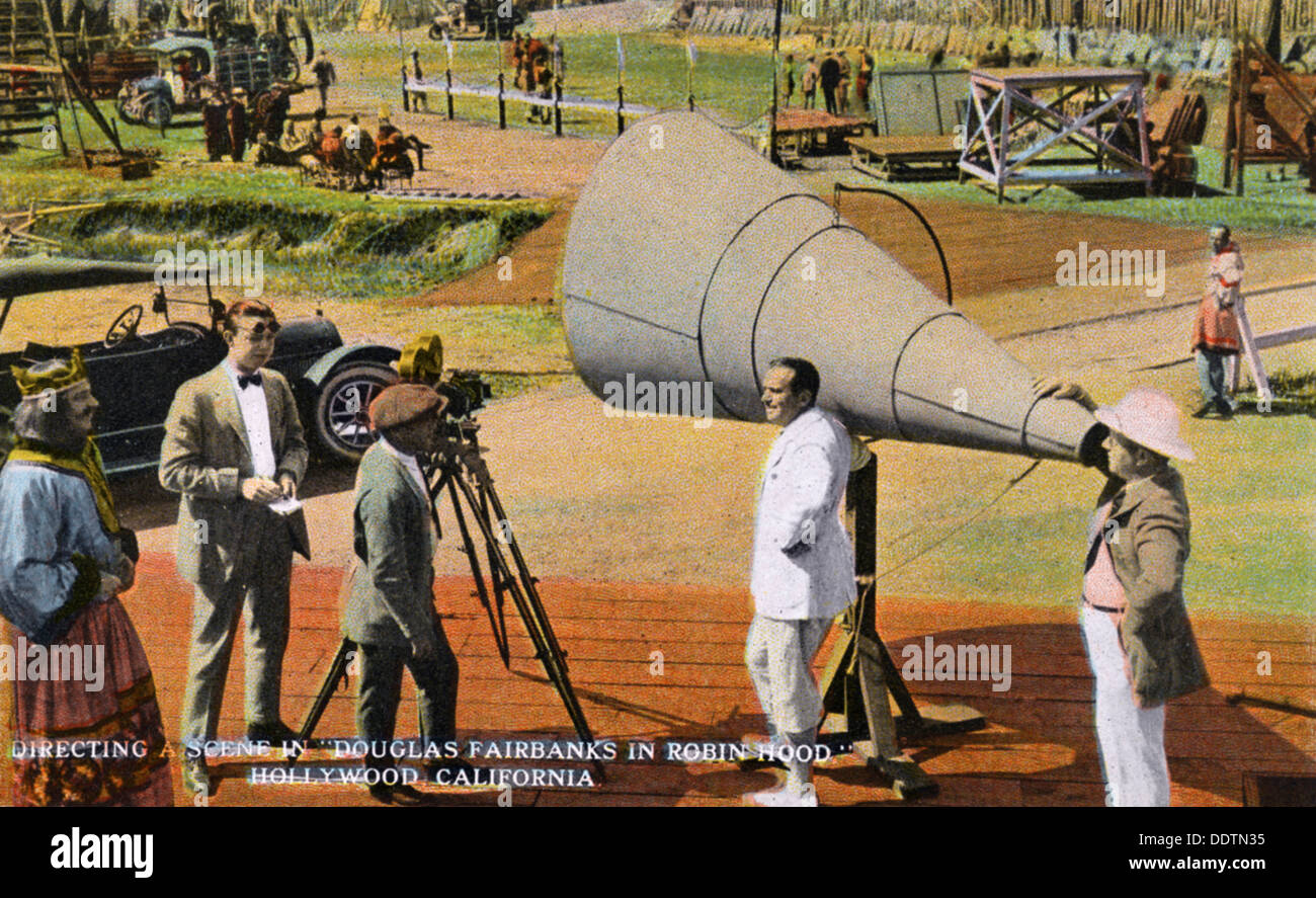 Directing a scene on a film set, Hollywood, Los Angeles, California ...