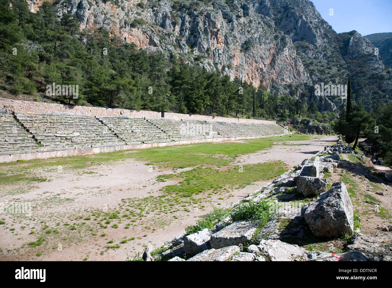 The stadium at Delphi, Greece. Artist: Samuel Magal Stock Photo - Alamy