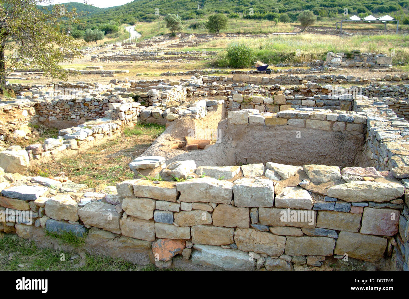 A fortified settlement in Mesembria, Greece. Artist: Samuel Magal Stock ...