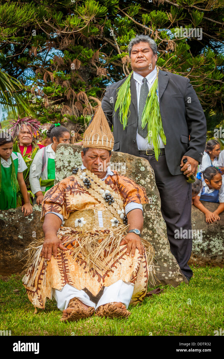 COOK ISLANDS - In Aitutaki, Makirau Haurua during his public ...