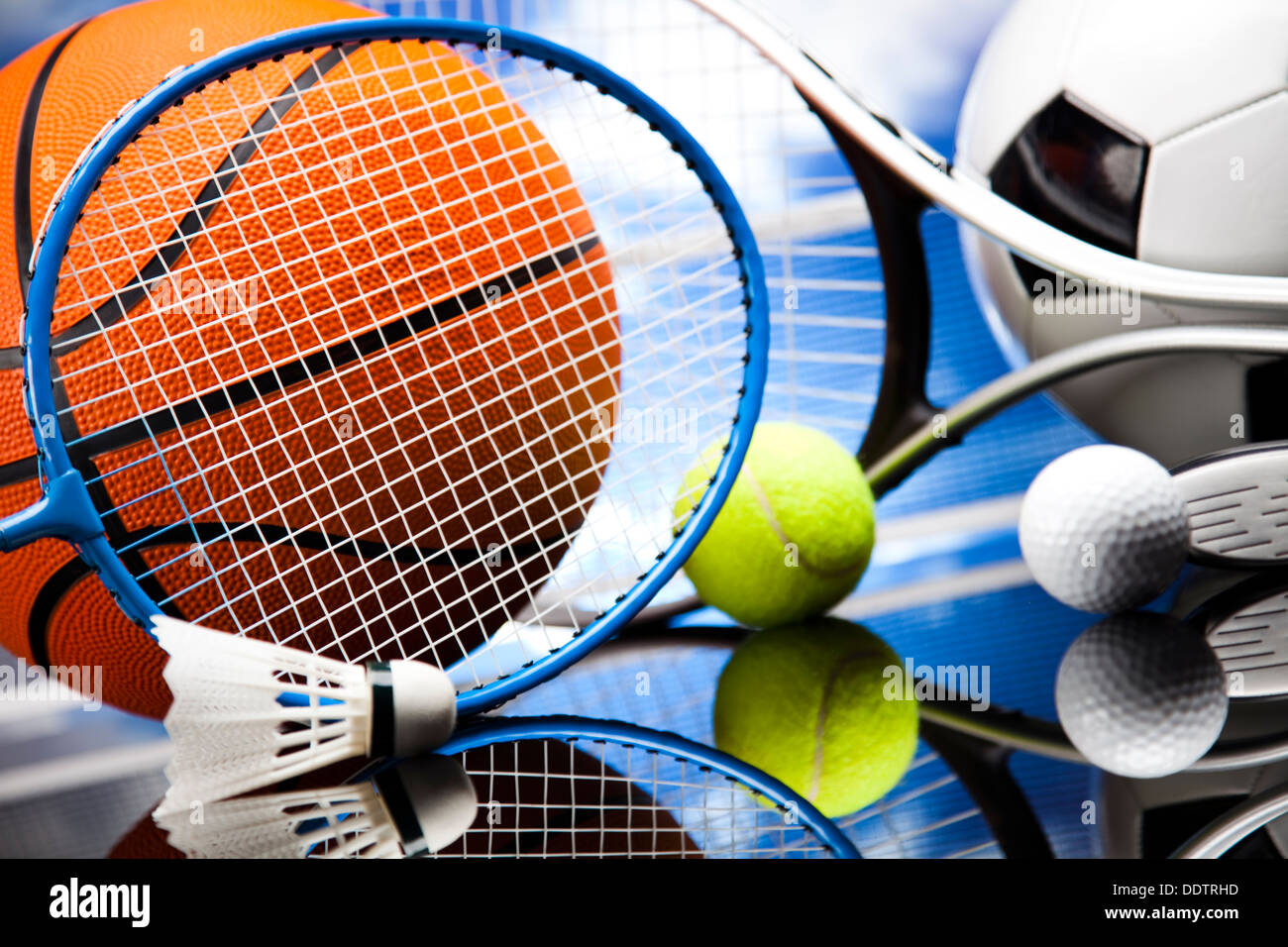 Sport equipment and balls Stock Photo - Alamy