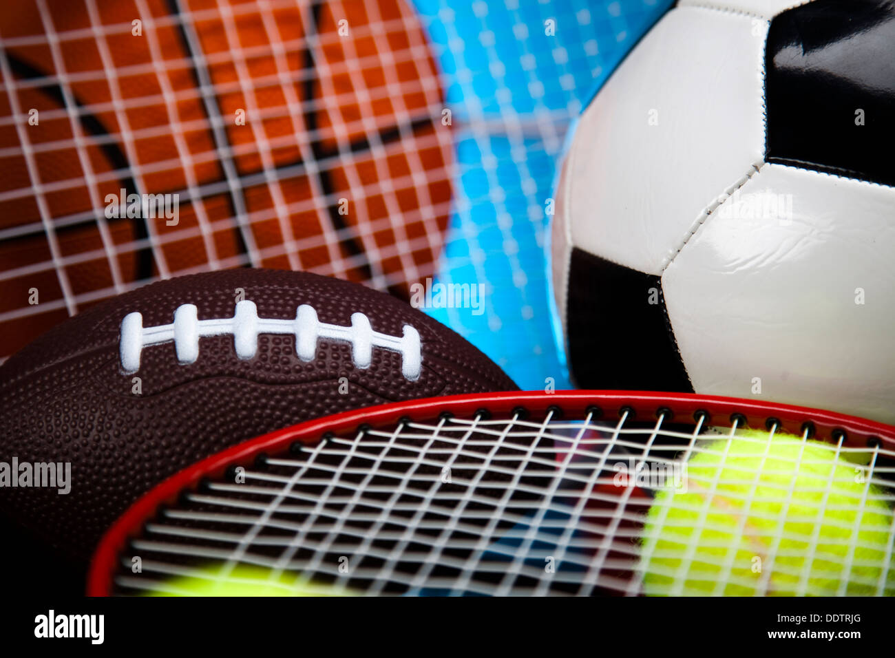 Sport equipment and balls Stock Photo - Alamy